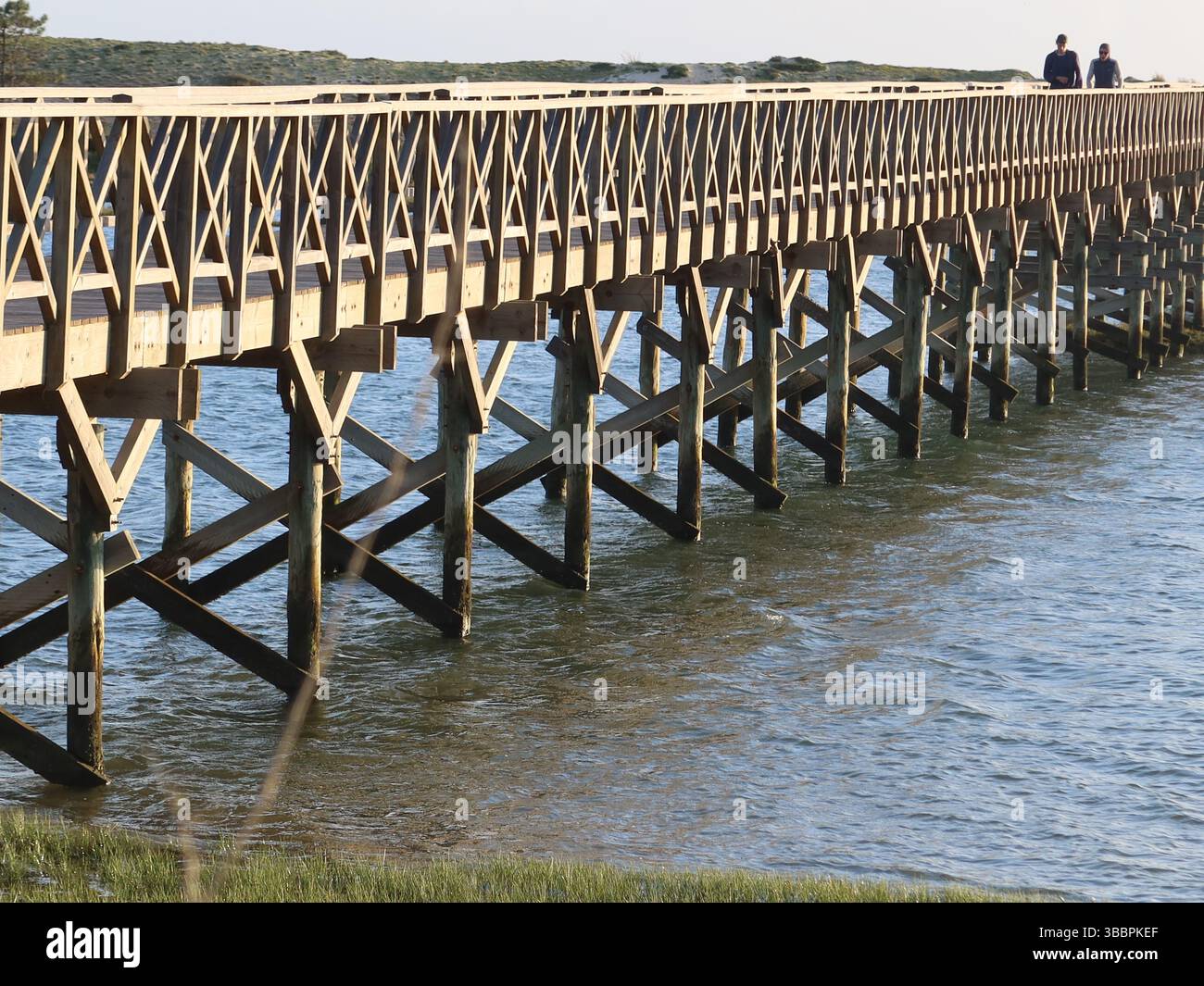 Spanning the Ria Formosa, a tidal lagoon, the Quinta do Lago bridge ...