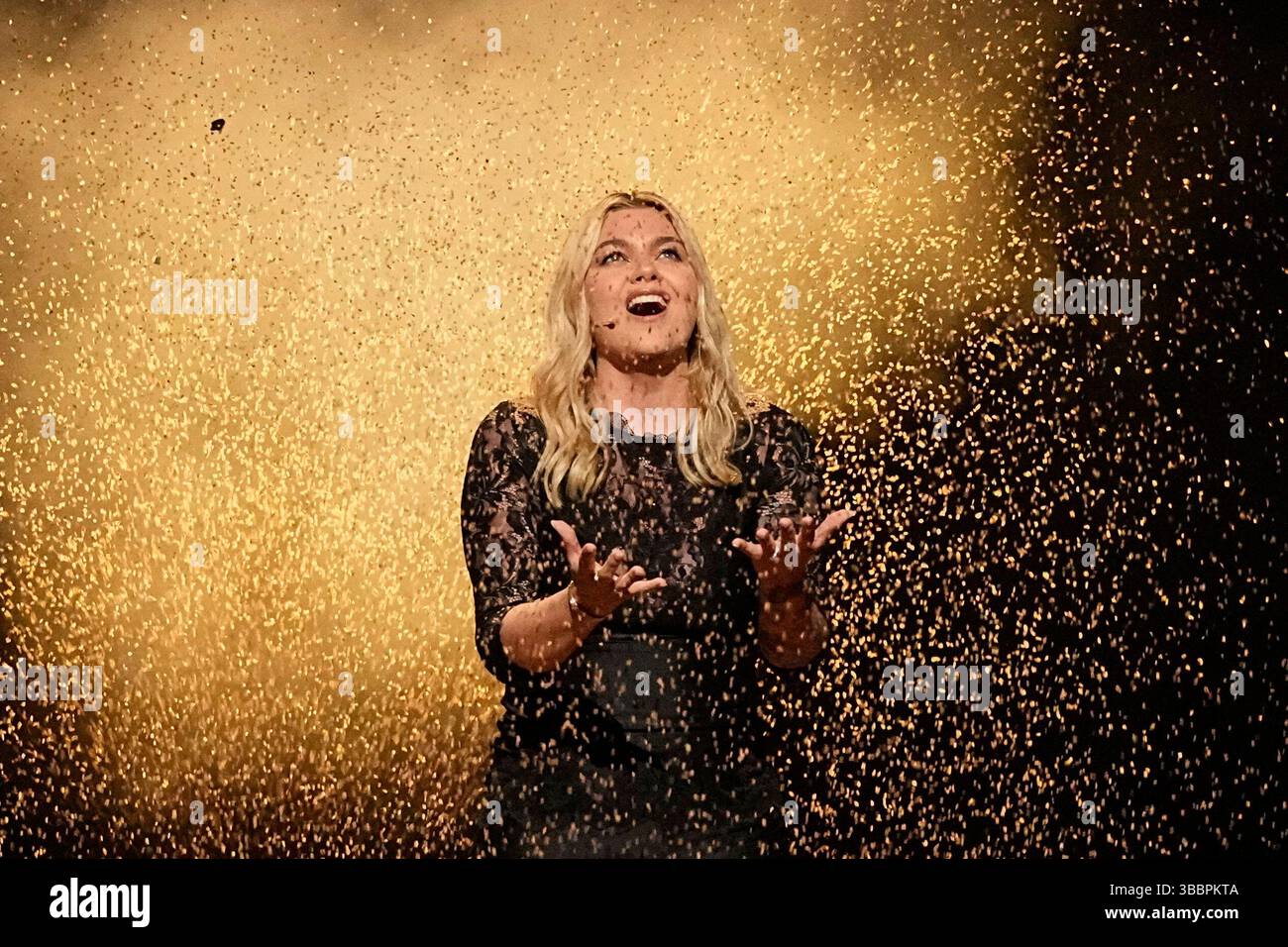 Louane from France performs the song "maman" during the dress rehearsal ...