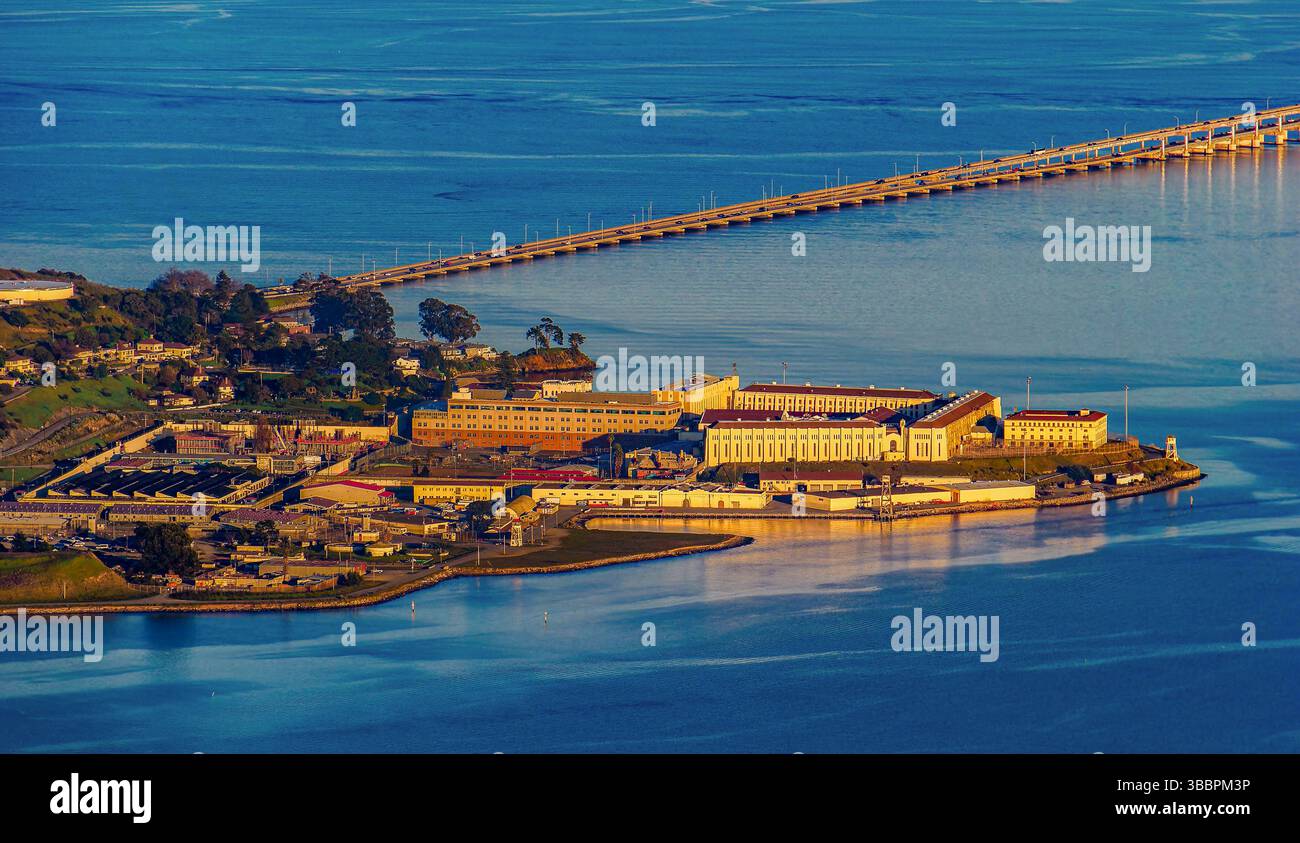 San Quentin, CA - 01 18 2025: San Quentin State Prison situated on a ...