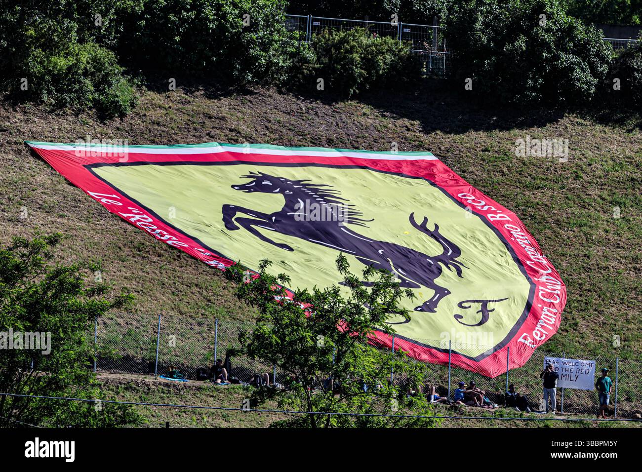 Ferrari EmblemaLogo near the track - during Formula 1 AWS Gran Premio ...