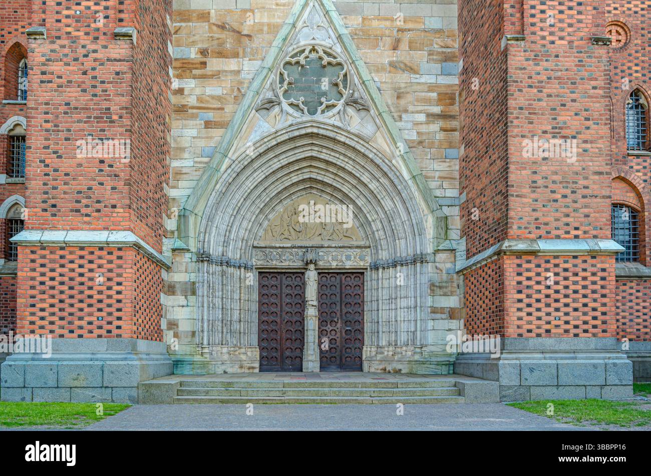 Architectural detail of Uppsala Cathedral, a Gothic Lutheran church in ...