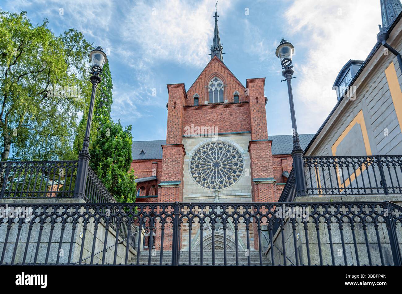 Uppsala Cathedral, a Lutheran Gothic church in Uppsala, Sweden ...