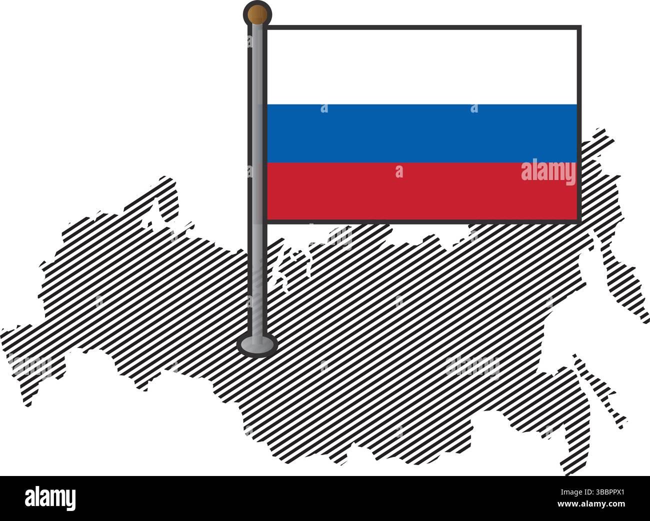 Russia map with flag. Vector illustration Stock Vector Image & Art - Alamy