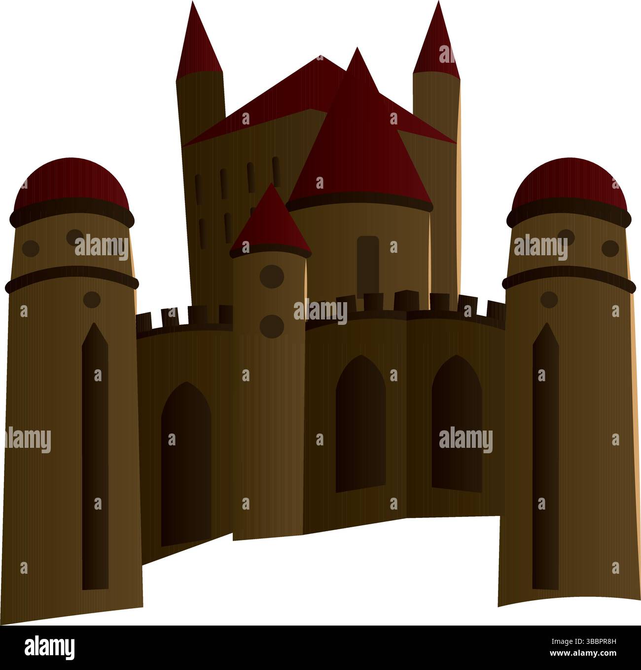 Cartoon medieval castle. Vector illustration Stock Vector Image & Art ...