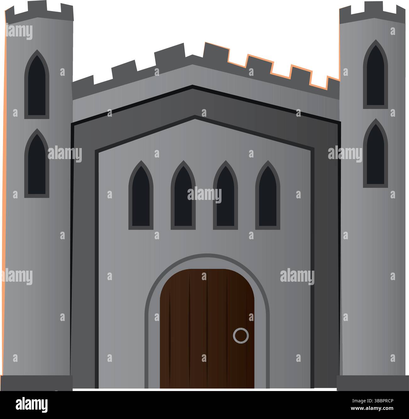 Towers battlements medieval castle Cut Out Stock Images & Pictures - Alamy