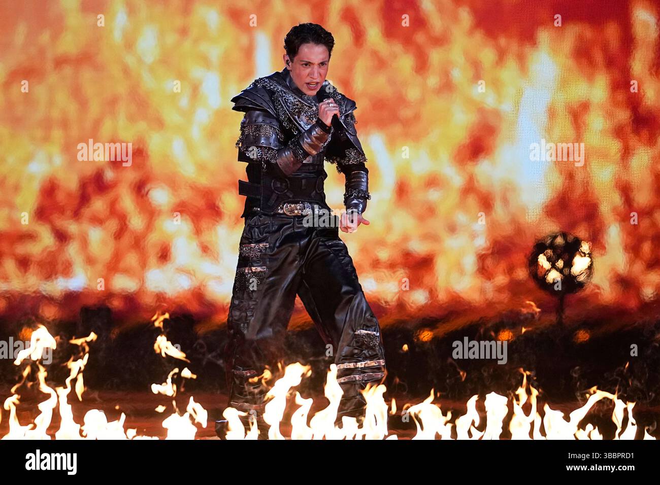 Kyle Alessandro from Norway performs the song "Lighter" during the dress rehearsal for the Grand ...