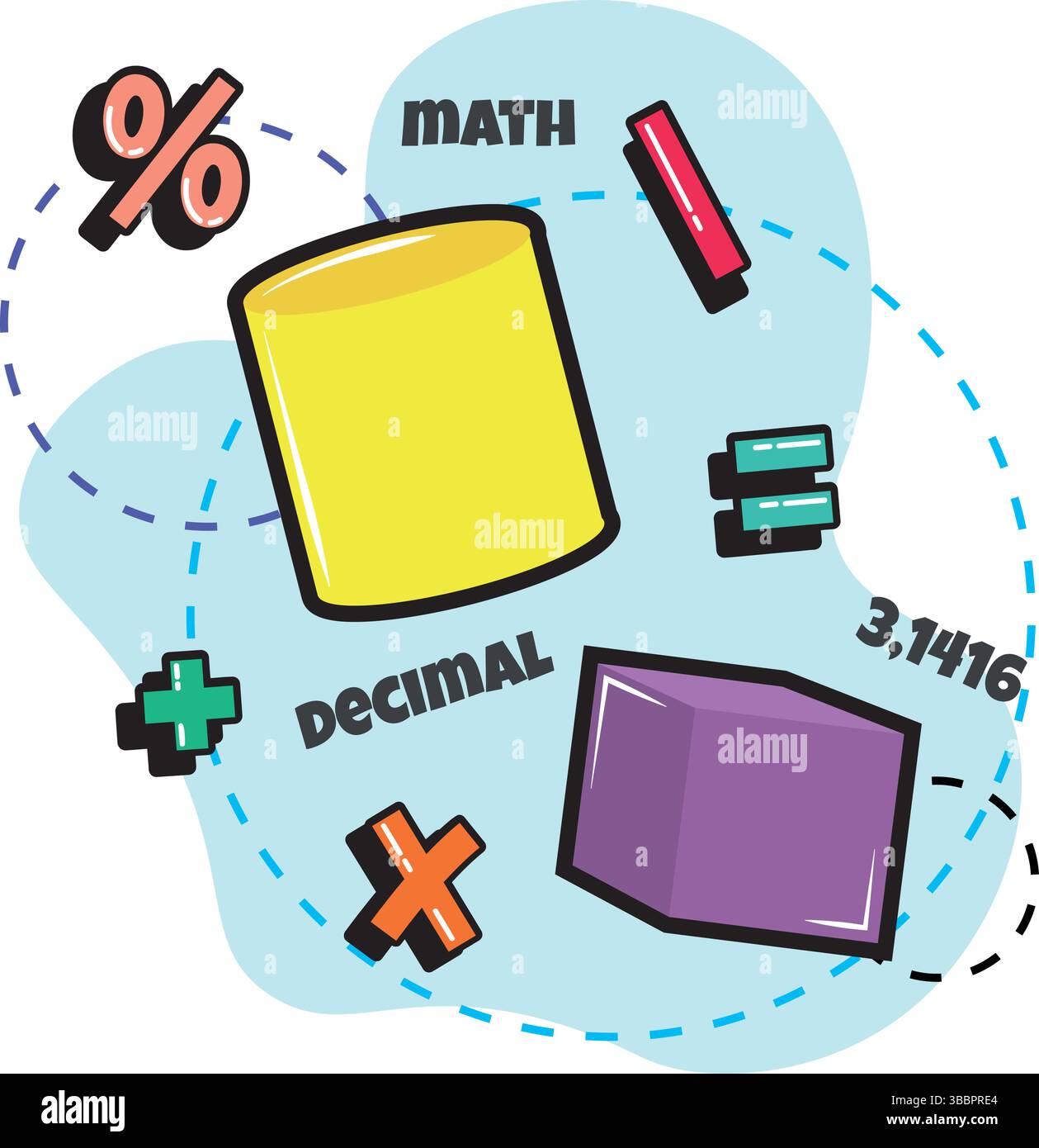 3D math shapes. Vector illustration Stock Vector Image & Art - Alamy