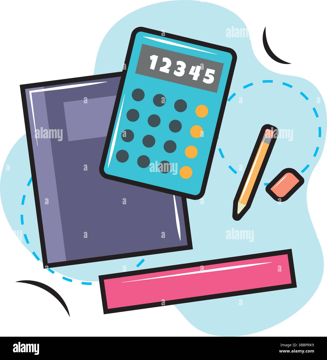Calculator math pencil vector Stock Vector Images - Alamy
