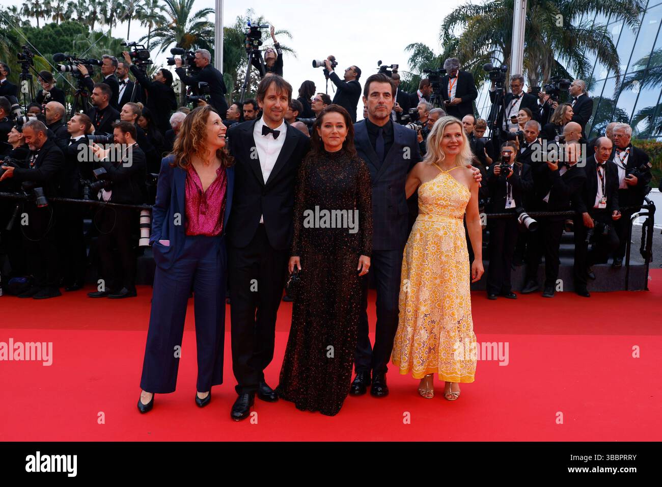 Producer Muriel Meynard, from left, director Stephane Demoustier, Sidse ...