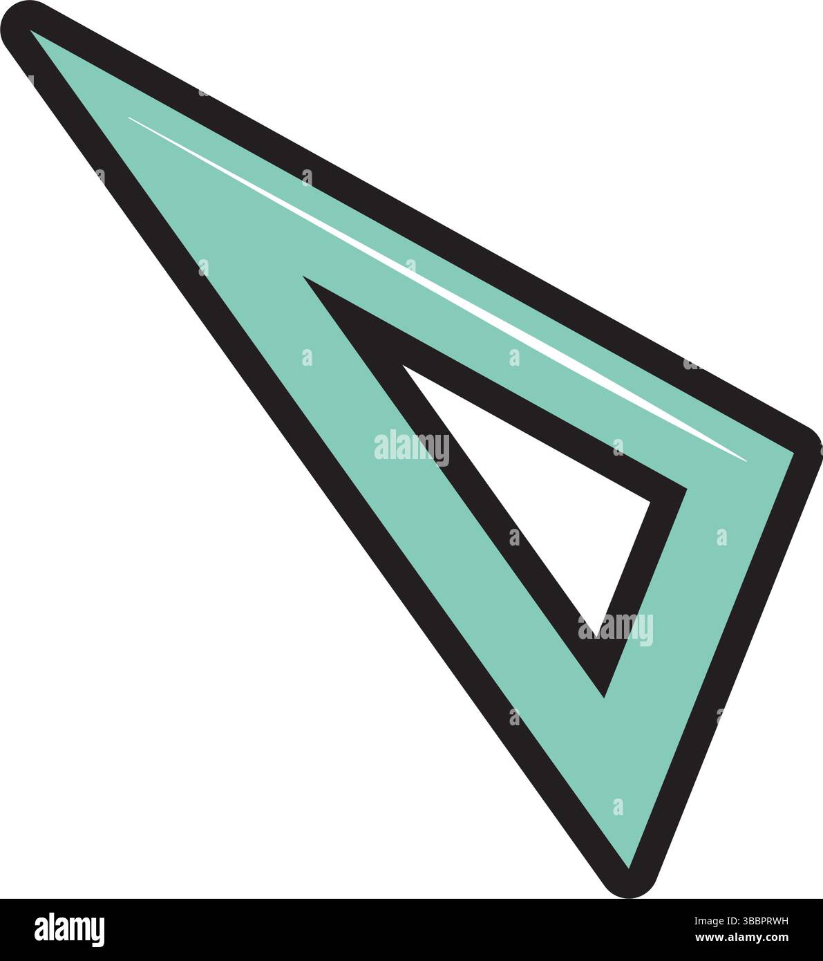 Green triangle set square. Vector illustration Stock Vector Image & Art ...