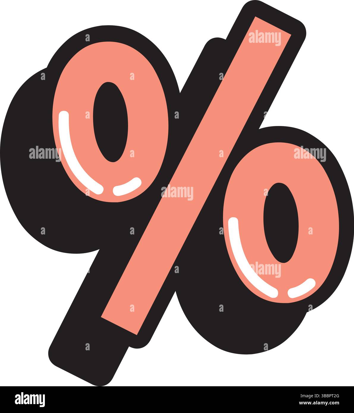 Pink percent with shadows. Vector illustration Stock Vector Image & Art ...