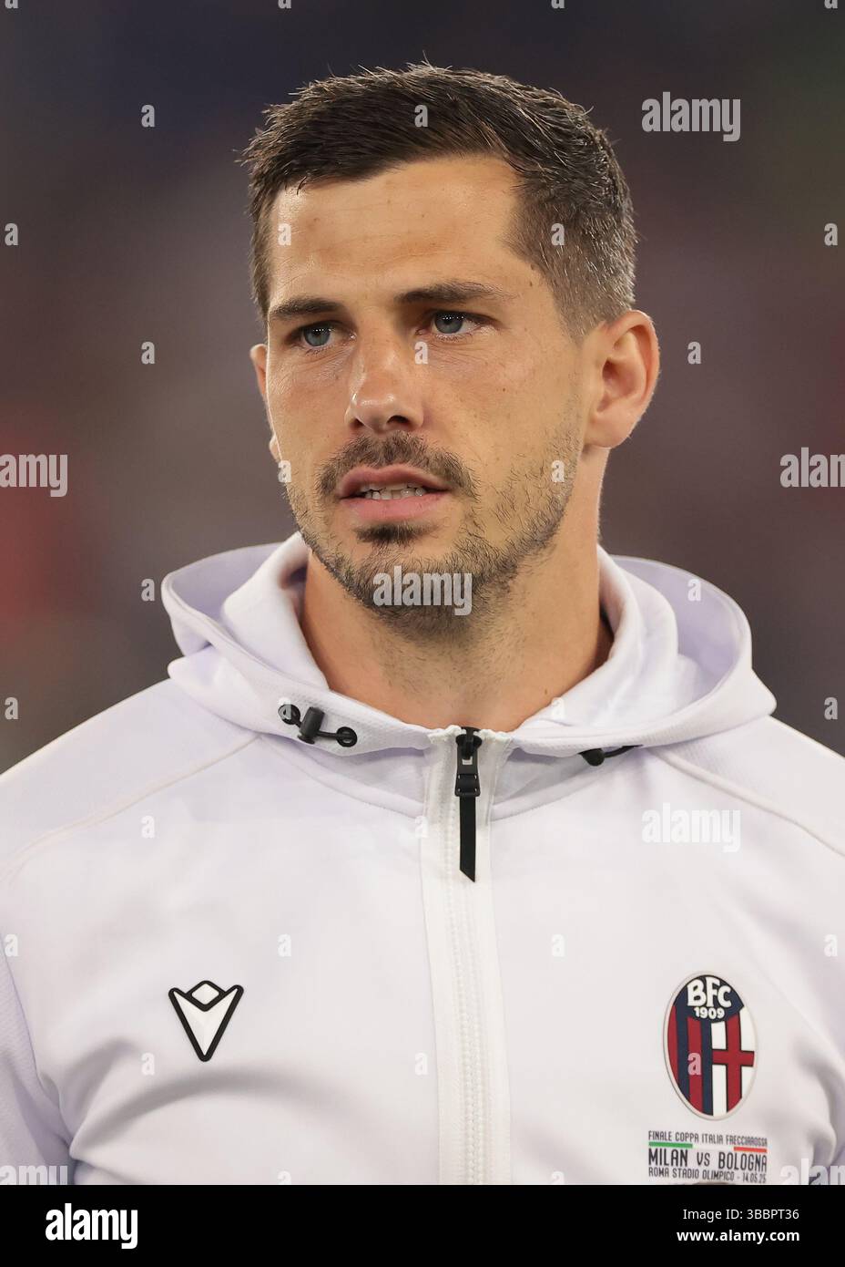 Rome, Italy. 14th May, 2025. Remo Freuler of Bologna FC looks on during ...