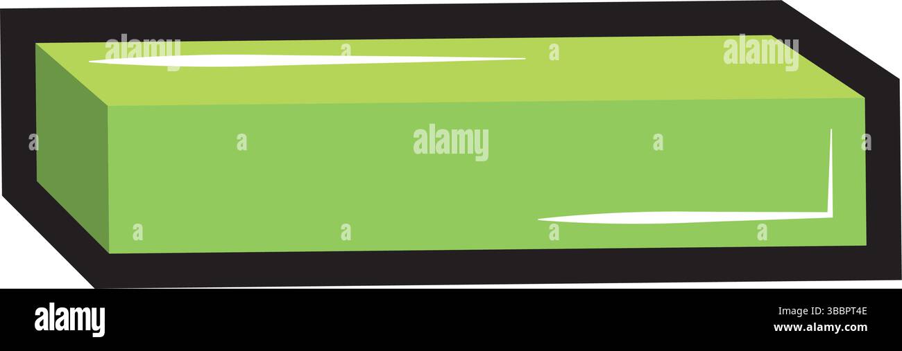 Green isometric rectangle shape. Vector illustration Stock Vector Image ...