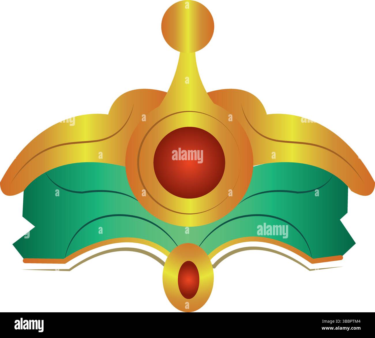 Golden hindu crown design. Vector illustration Stock Vector Image & Art ...