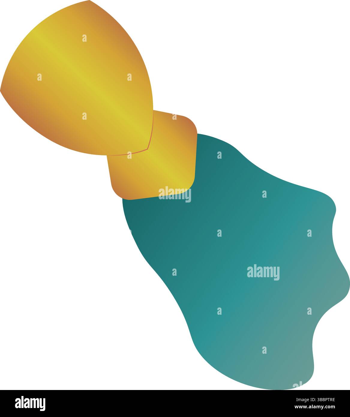 Golden vessel with water flow. Vector illustration Stock Vector Image ...