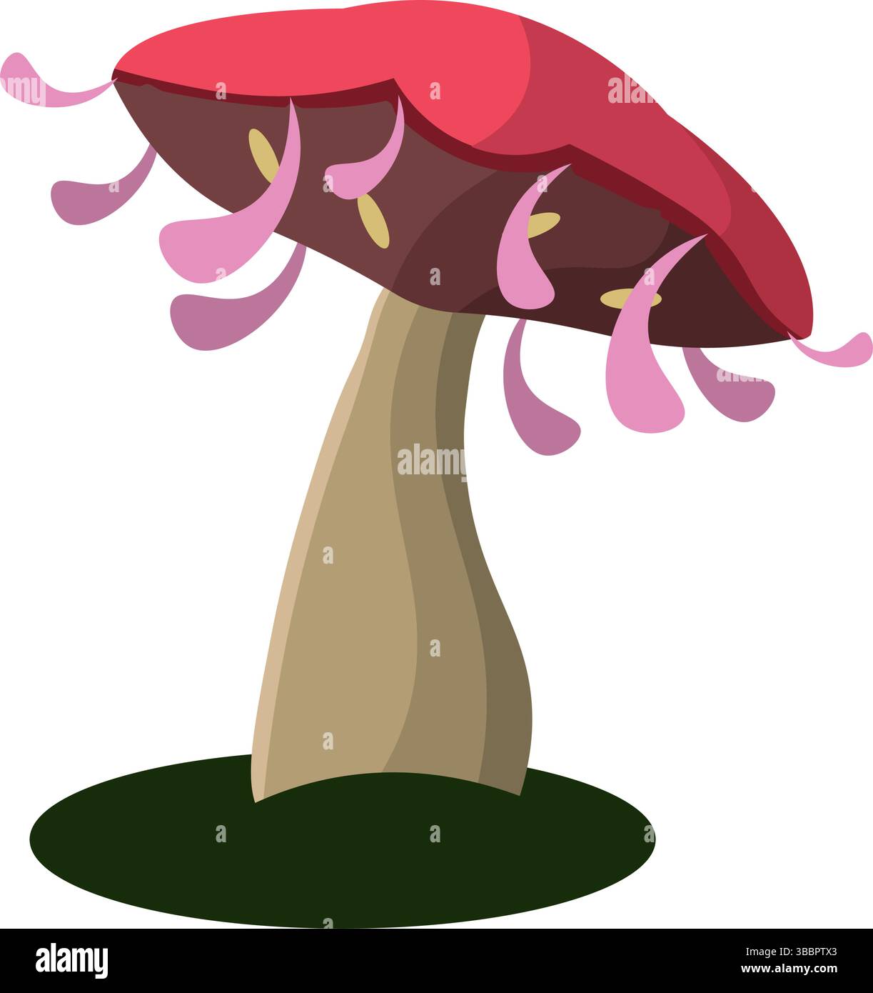 Cartoon fantasy mushroom shape. Vector illustration Stock Vector Image ...