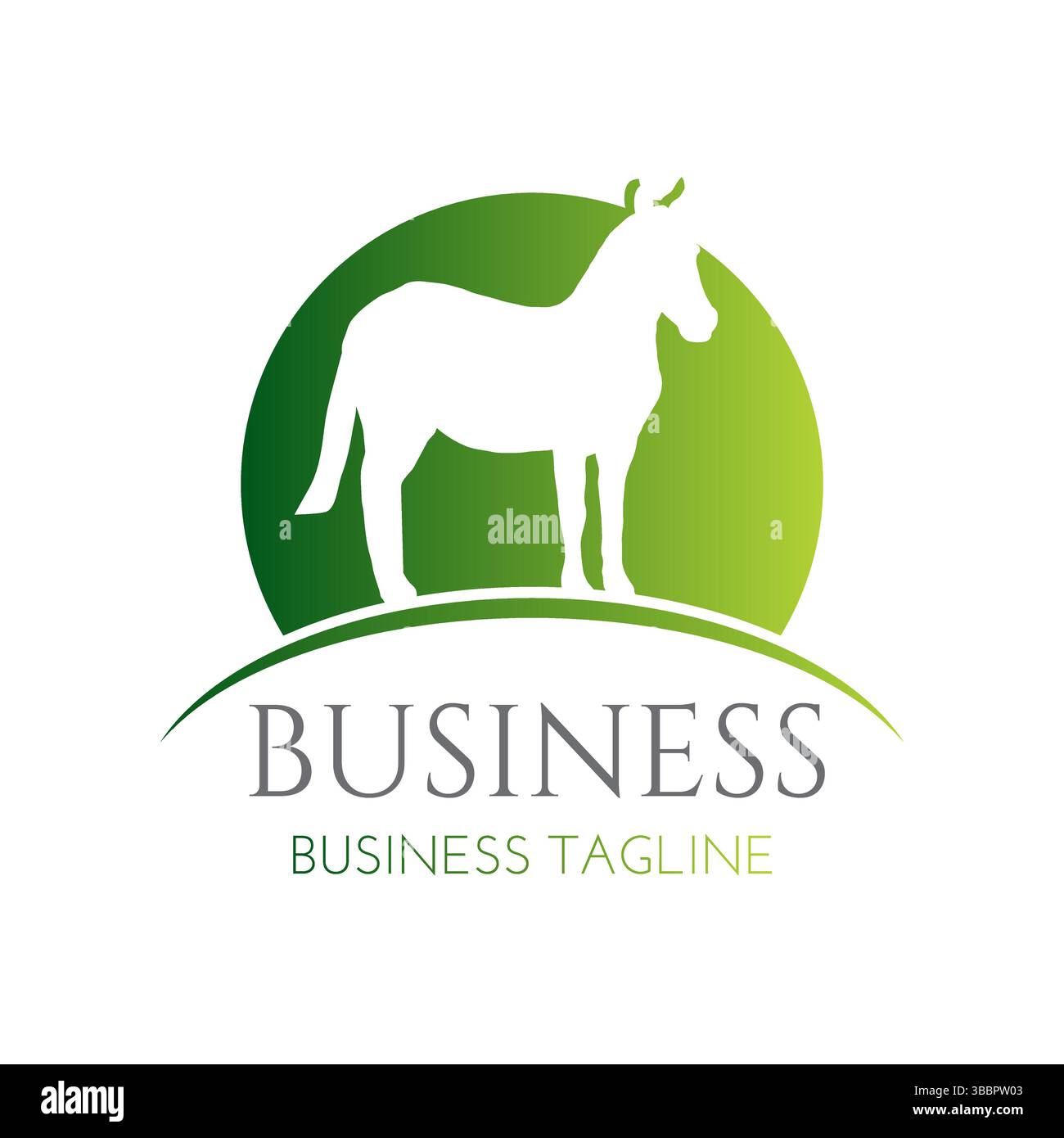 Stallion or Equestrian Logo with Standing Horse Stock Vector Image ...