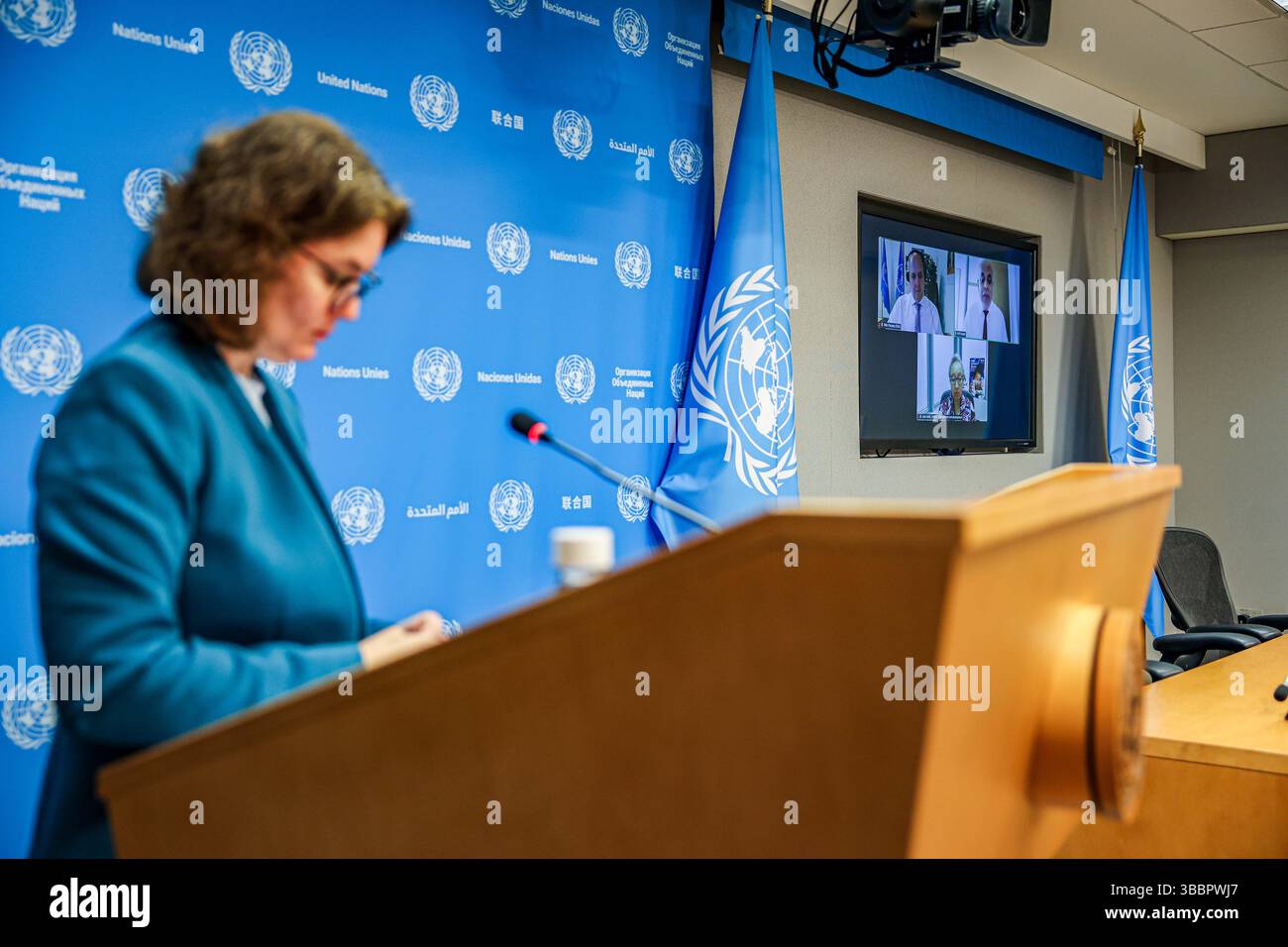 New York, New York, USA. 16th May, 2025. ARIF HUSAIN, WFP, REIN PAULSEN ...
