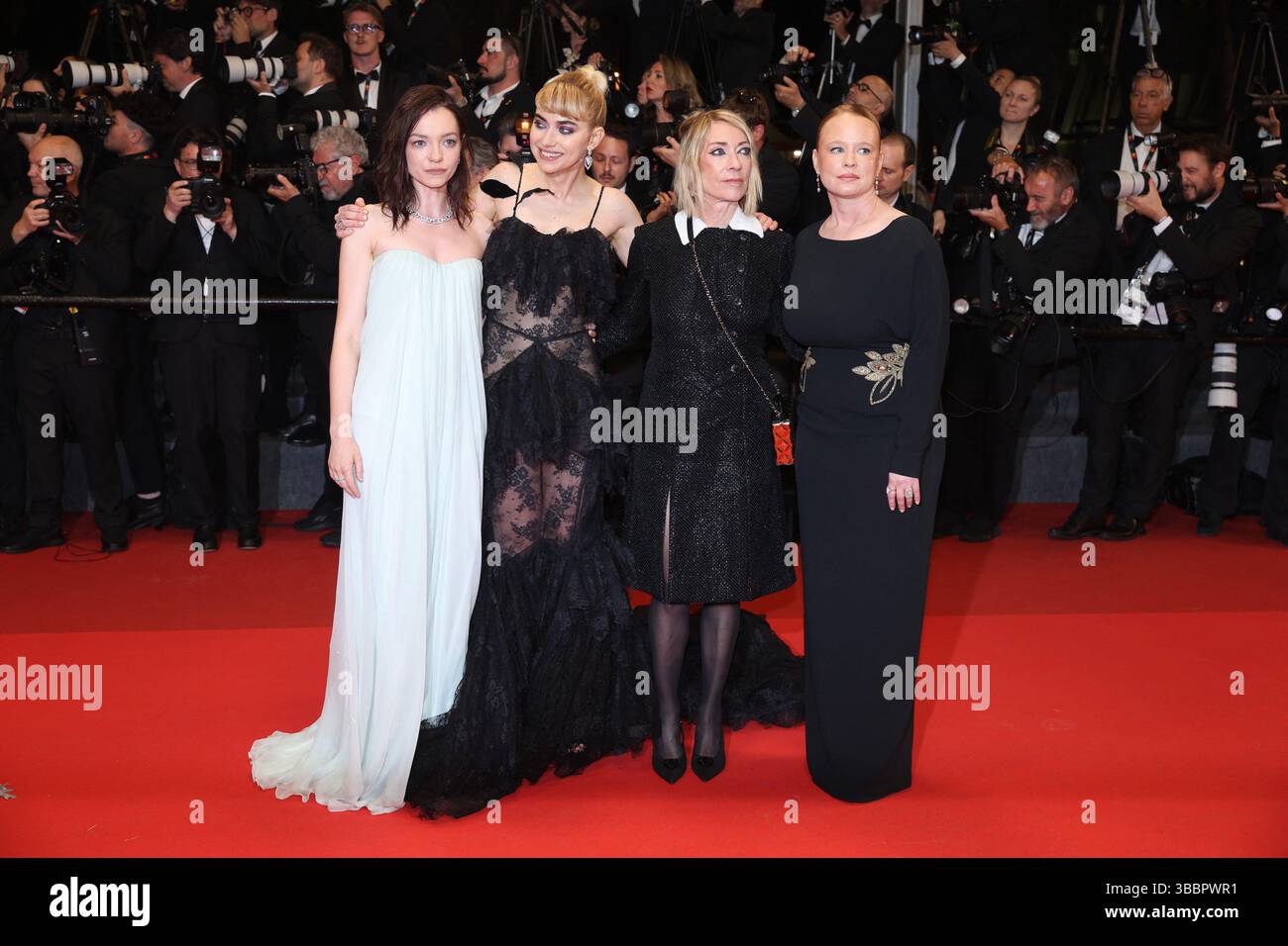 Cannes, France. 16th May, 2025. Esmé Creed-Miles, Imogen Poots, Kim ...