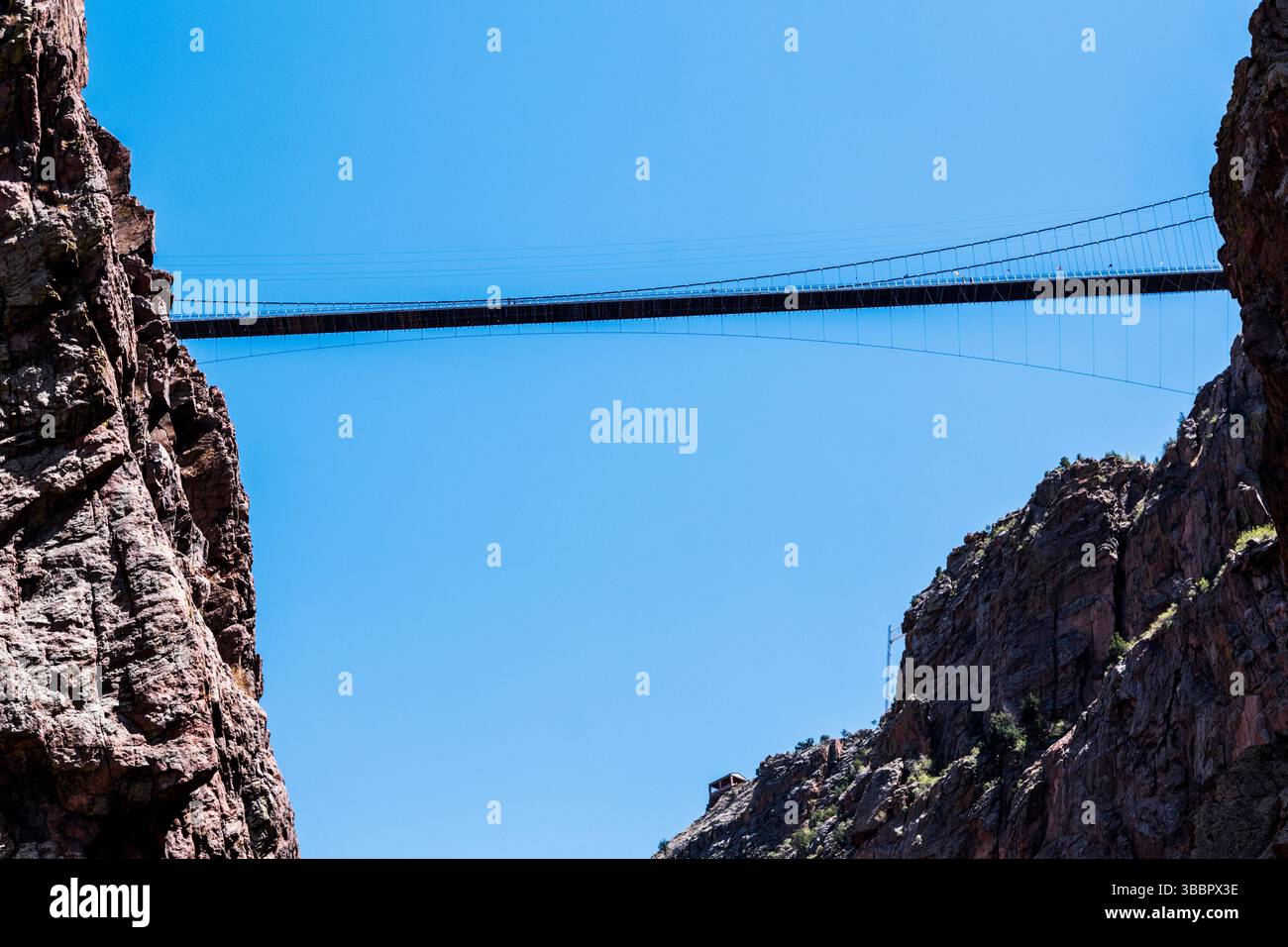 Royal Gorge Bridge viewed from the historic Royal Gorge Route Railroad ...