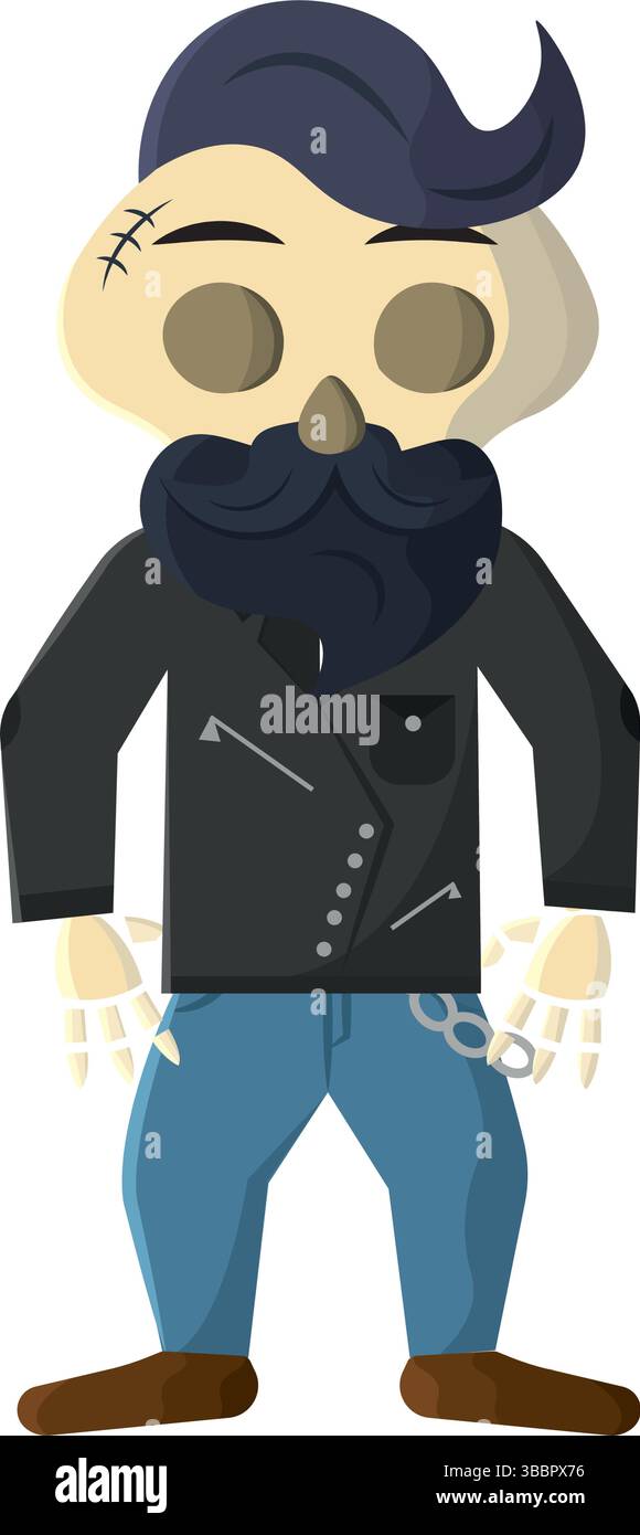 Bearded skeleton character style hi-res stock photography and images ...
