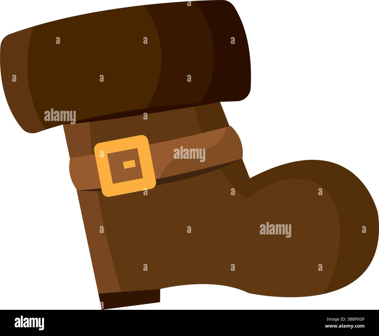 Vintage Pirate Boot Classic Leather Style. Vector illustration Stock ...