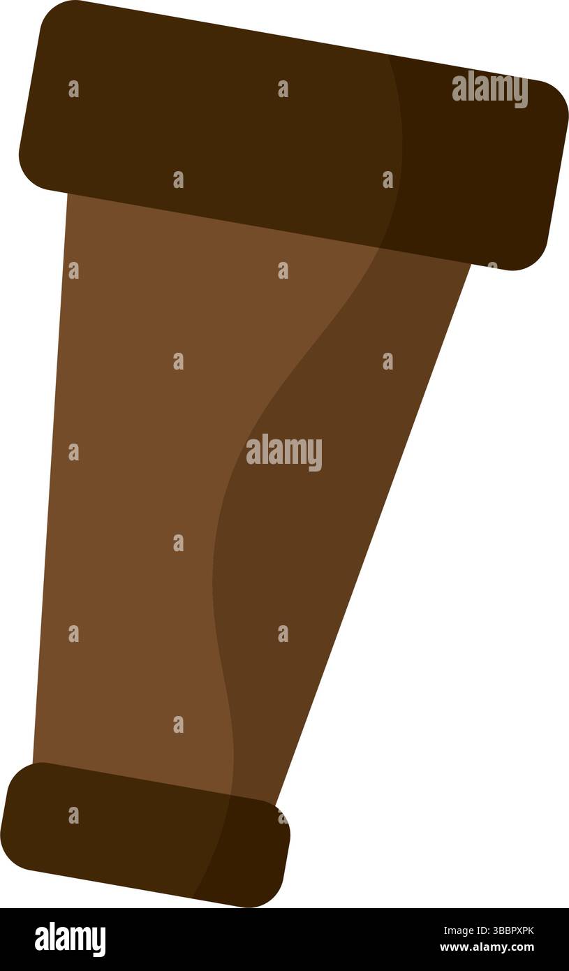 Wooden Leg Pirate Prosthetic Accessory. Vector illustration Stock ...