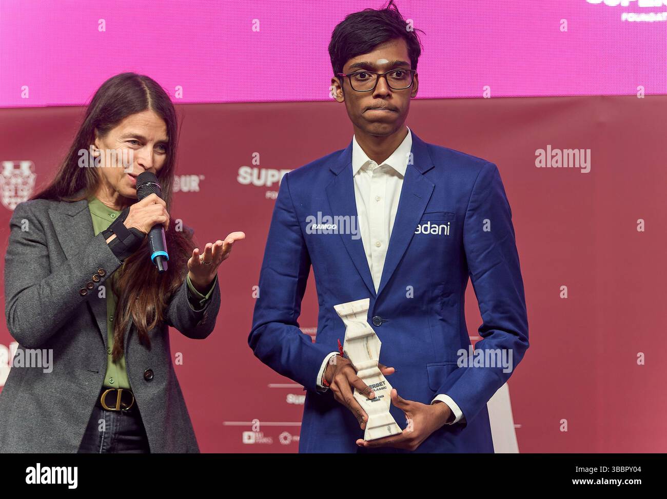 Bucharest, Romania. 16th May, 2025: Indian chess grandmaster Rameshbabu ...