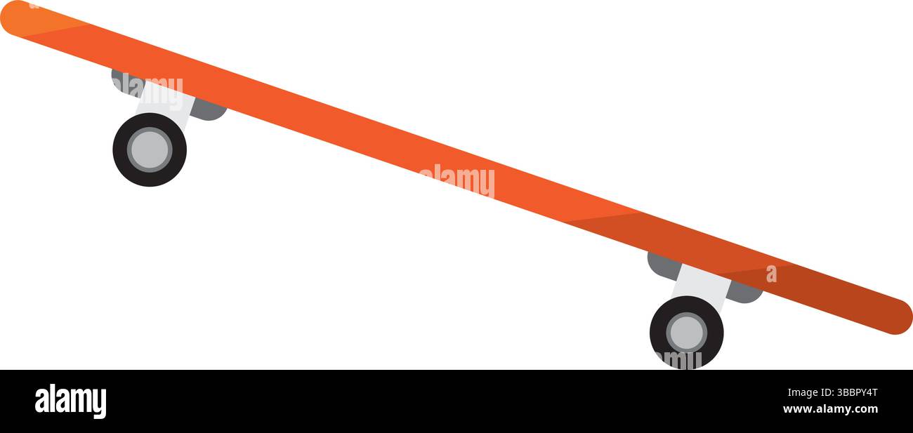 Red cartoon skateboard with wheels. Vector illustration Stock Vector ...