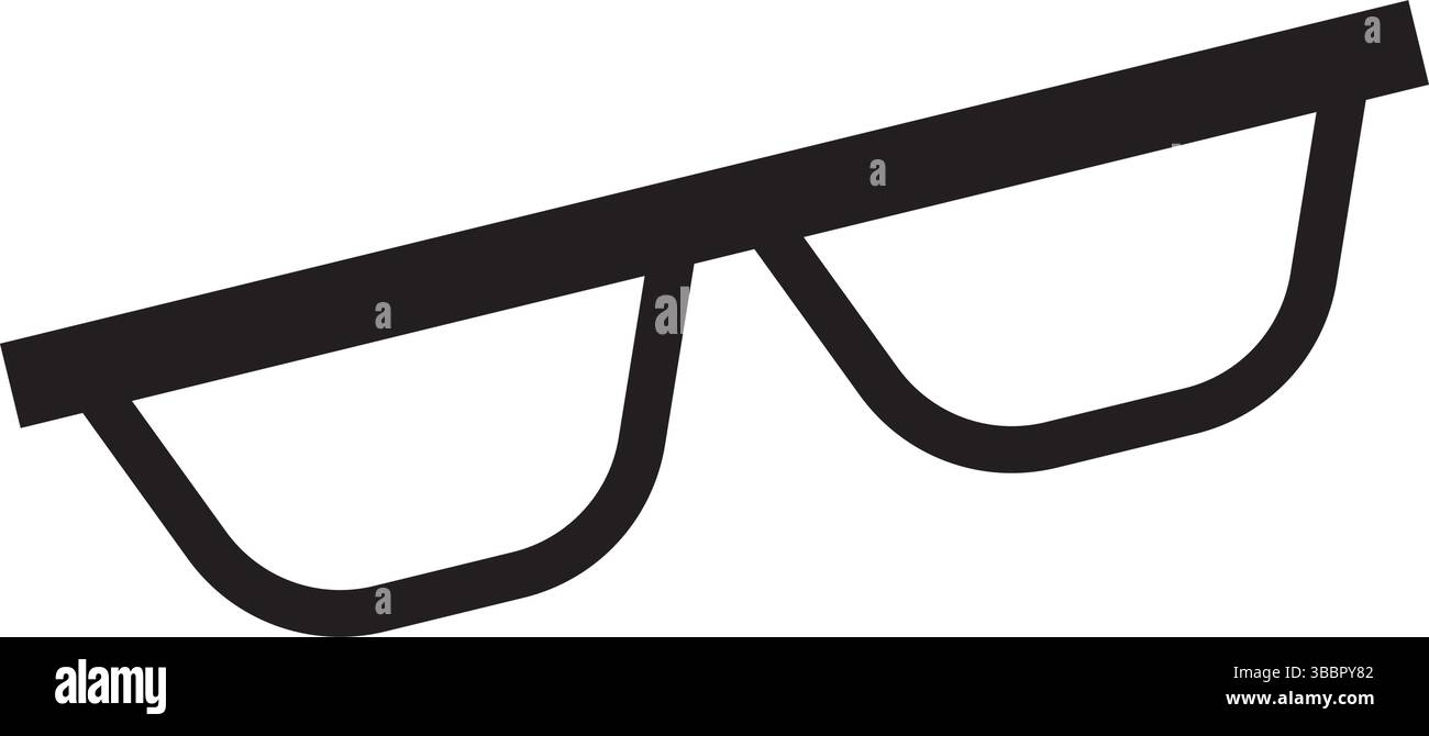 Black cartoon glasses frame. Vector illustration Stock Vector Image ...