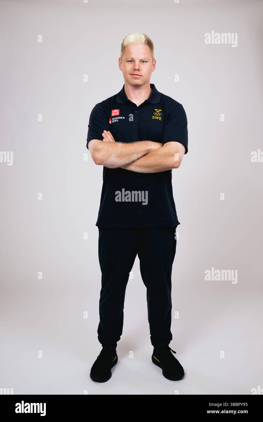 Luge athlete Svante Kohola of, Sweden. , . poses for a portrait during ...