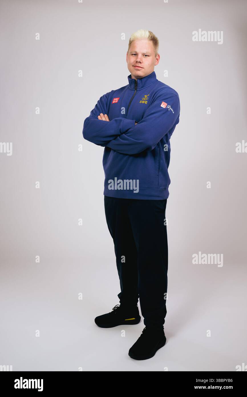Luge athlete Svante Kohola of, Sweden. , . poses for a portrait during ...