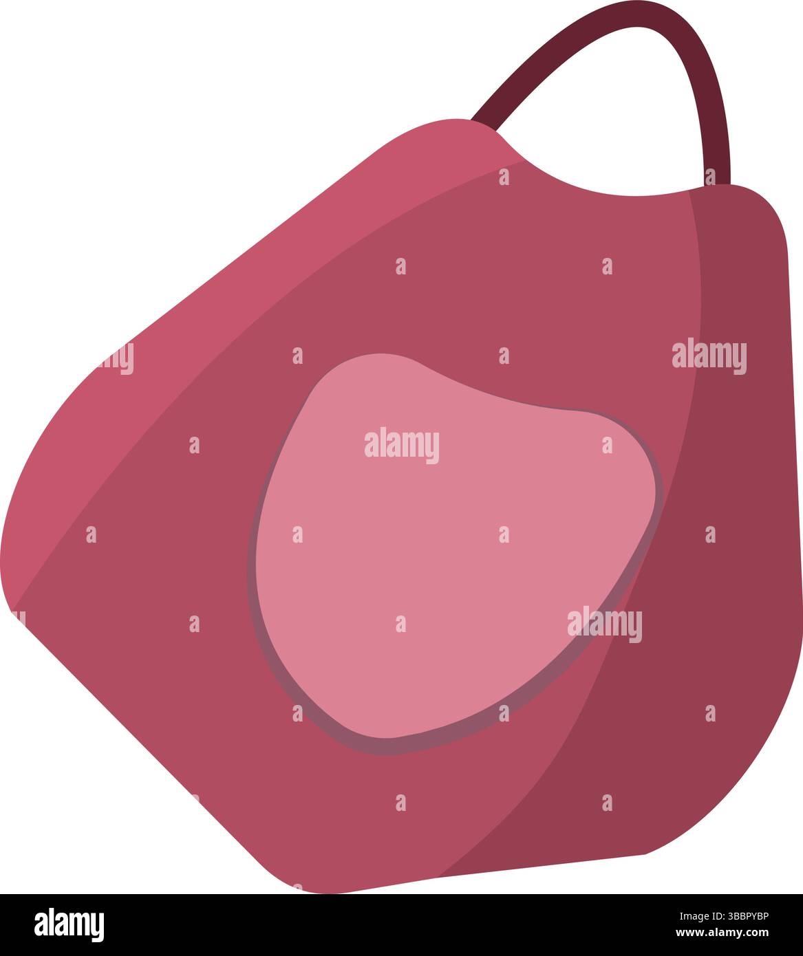 Pink cartoon purse with patch. Vector illustration Stock Vector Image ...