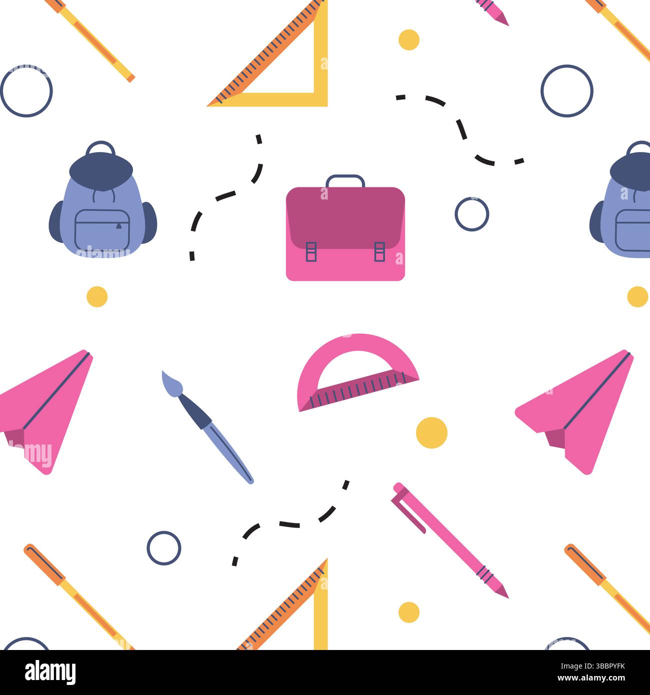 Stationery pattern background. Vector illustration Stock Vector Image ...