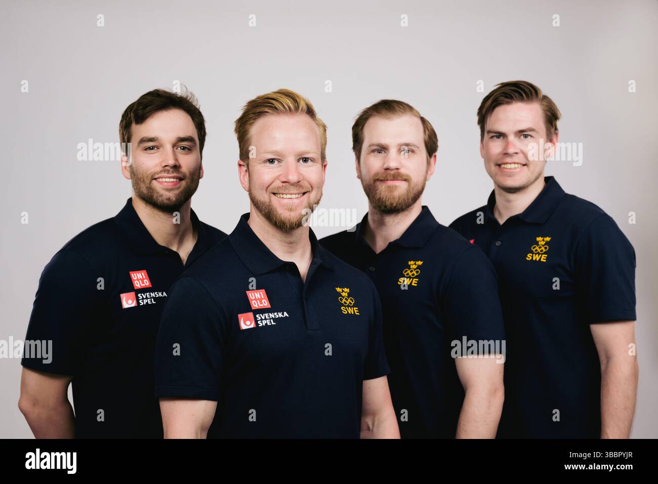 250516 Curling athletes Oskar Eriksson, Niklas Edin, Rasmus Wranå and ...