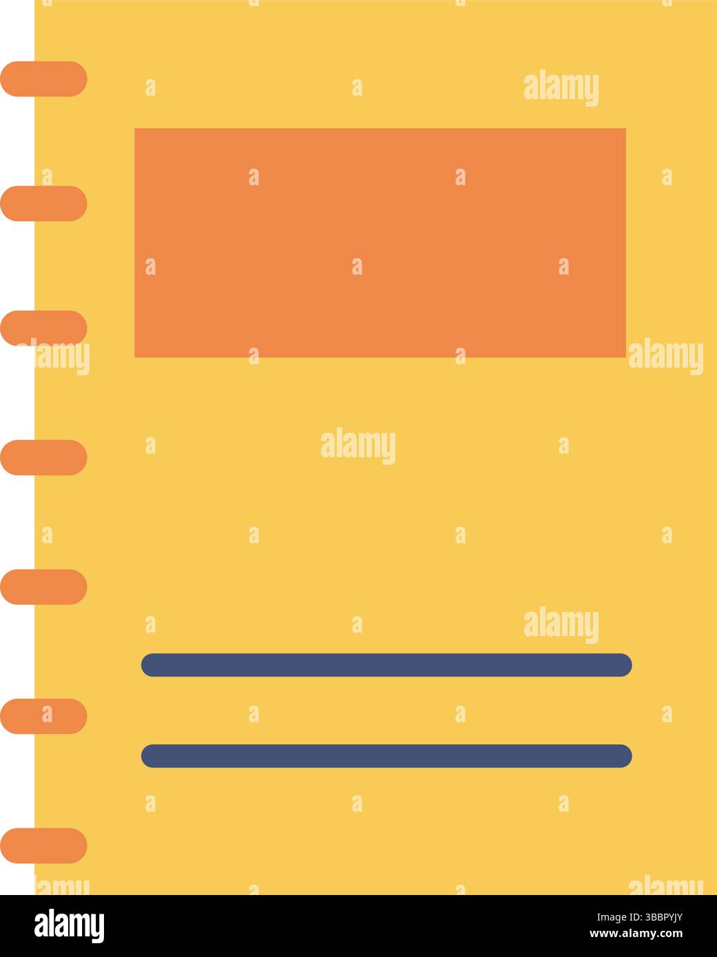 Yellow spiral notebook icon. Vector illustration Stock Vector Image & Art - Alamy