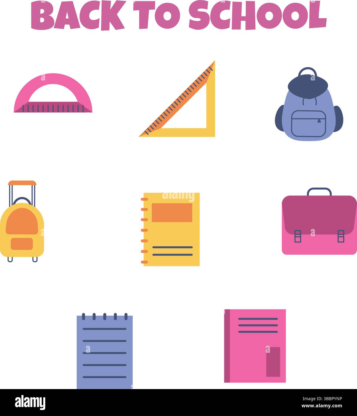 Back to school icon set. Vector illustration Stock Vector Image & Art ...