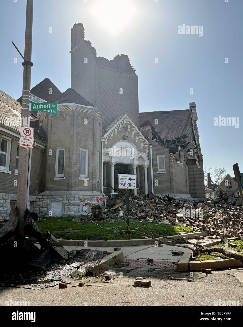 Part of Centennial Christian Church in St. Louis, Missouri, collapsed ...