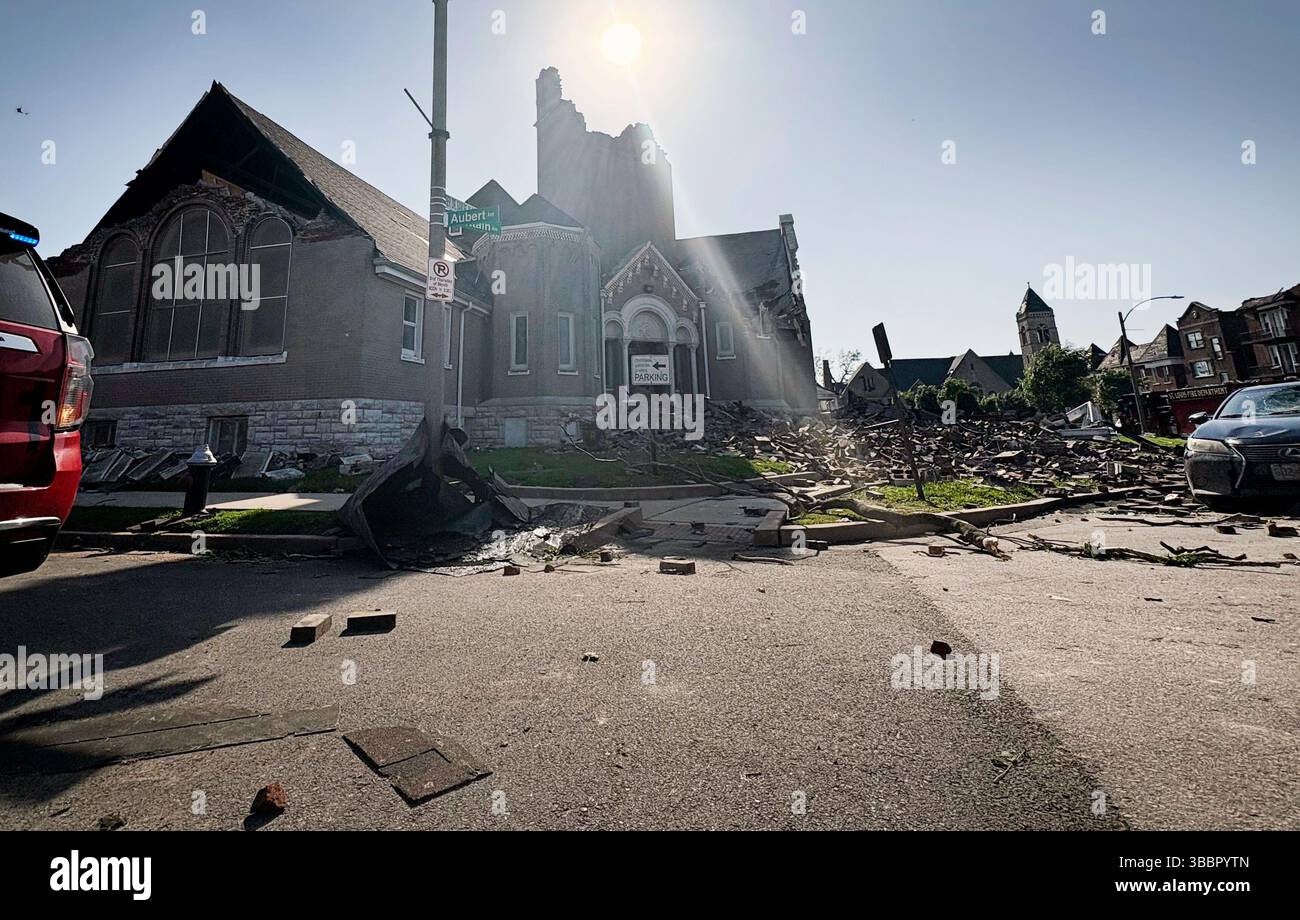Part of Centennial Christian Church in St. Louis, Missouri, collapsed ...