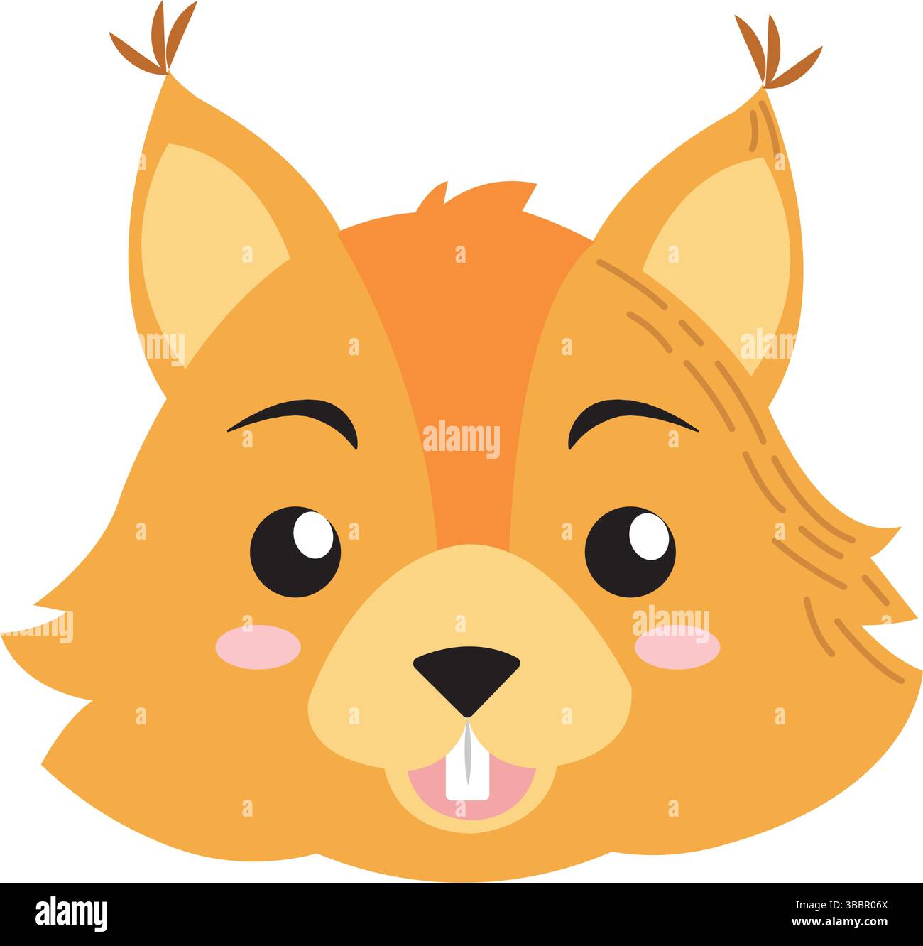 Cheerful squirrel face portrait. Vector illustration Stock Vector Image ...