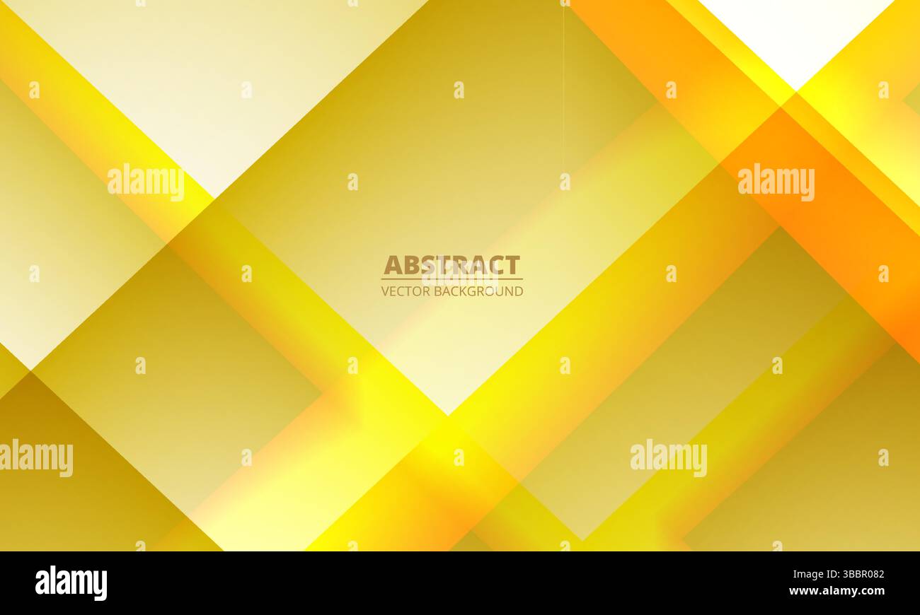 Bright yellow modern geometric abstract background with 3d diagonal ...