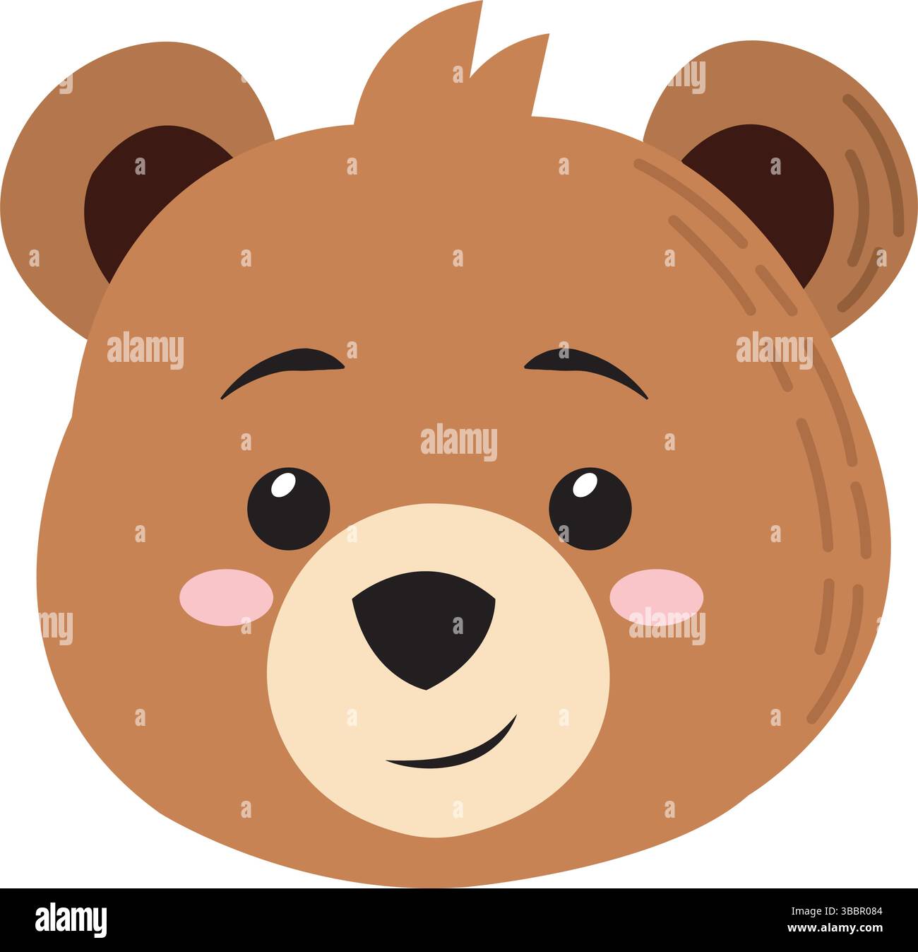 Smiling bear cartoon face. Vector illustration Stock Vector Image & Art ...