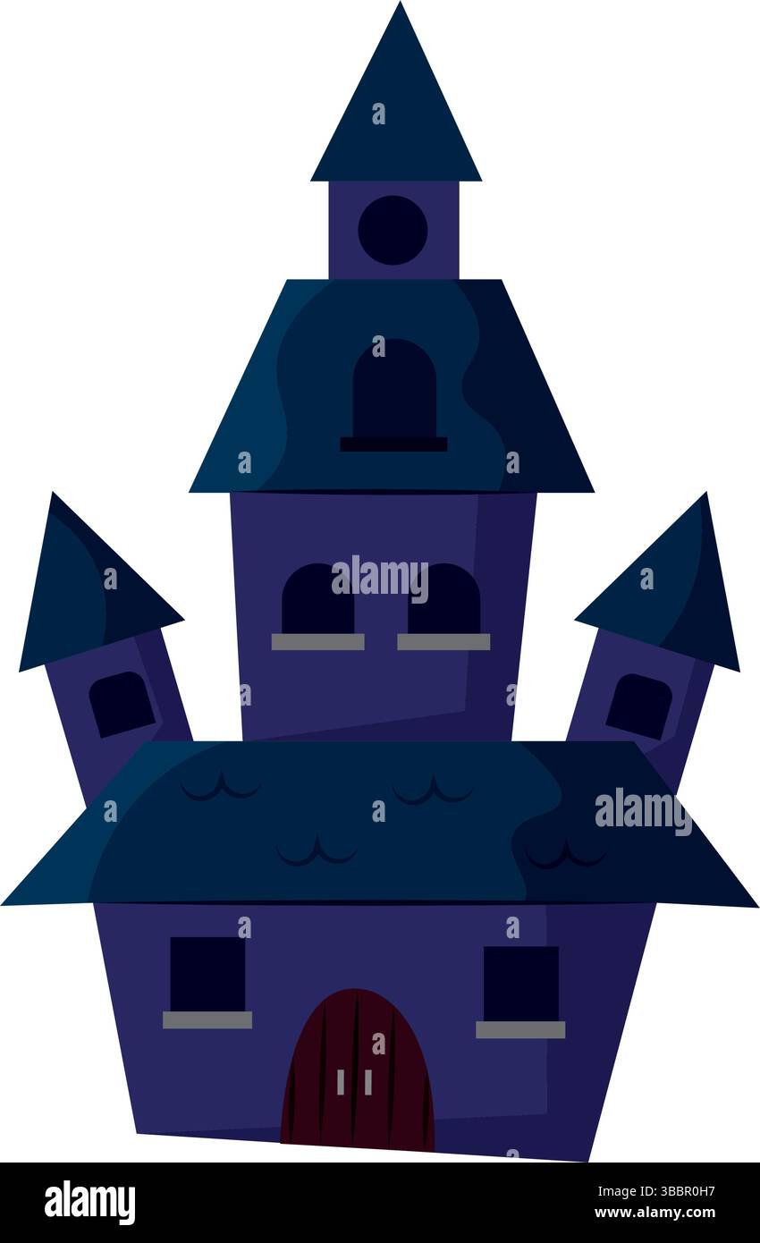 Haunted spooky castle icon. Vector illustration Stock Vector Image ...