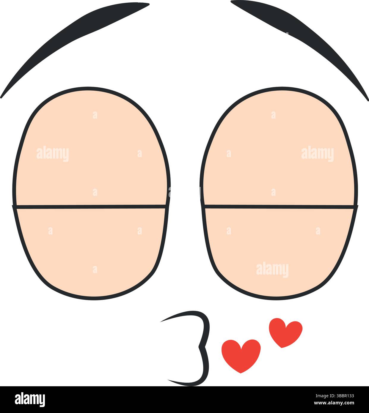 Cute kiss emoji face vector. Vector illustration Stock Vector Image ...