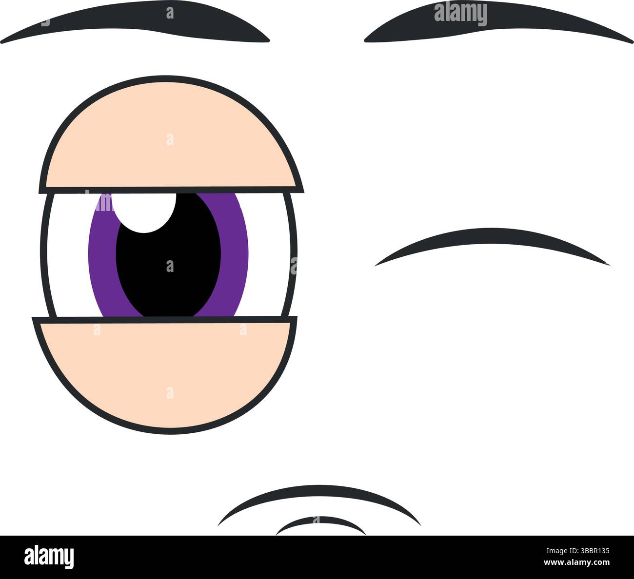 Suspicious cartoon face vector. Vector illustration Stock Vector Image ...