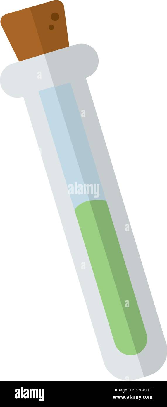 Green liquid test tube. Vector illustration Stock Vector Image & Art ...