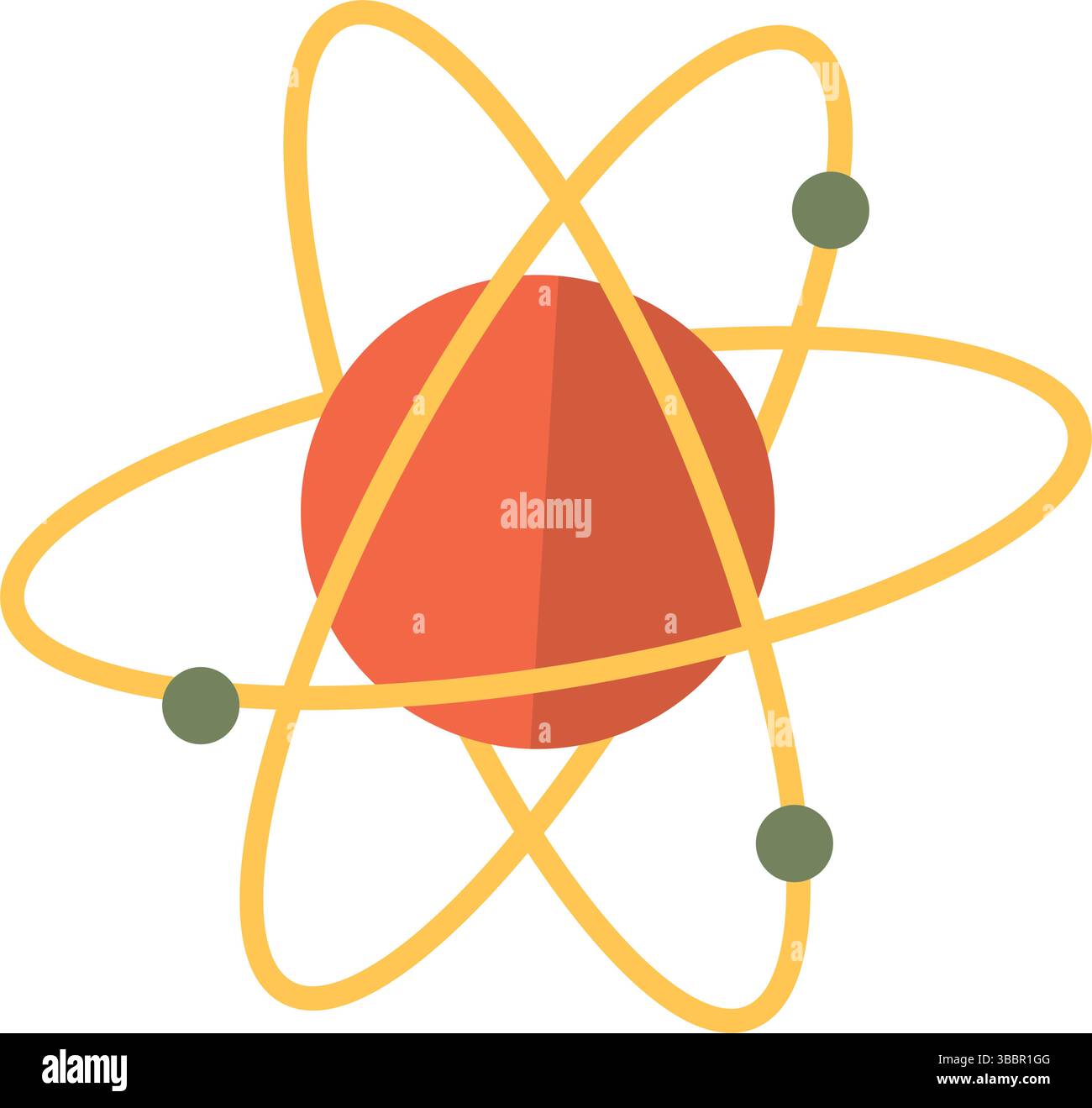 Atom with red core icon. Vector illustration Stock Vector Image & Art ...