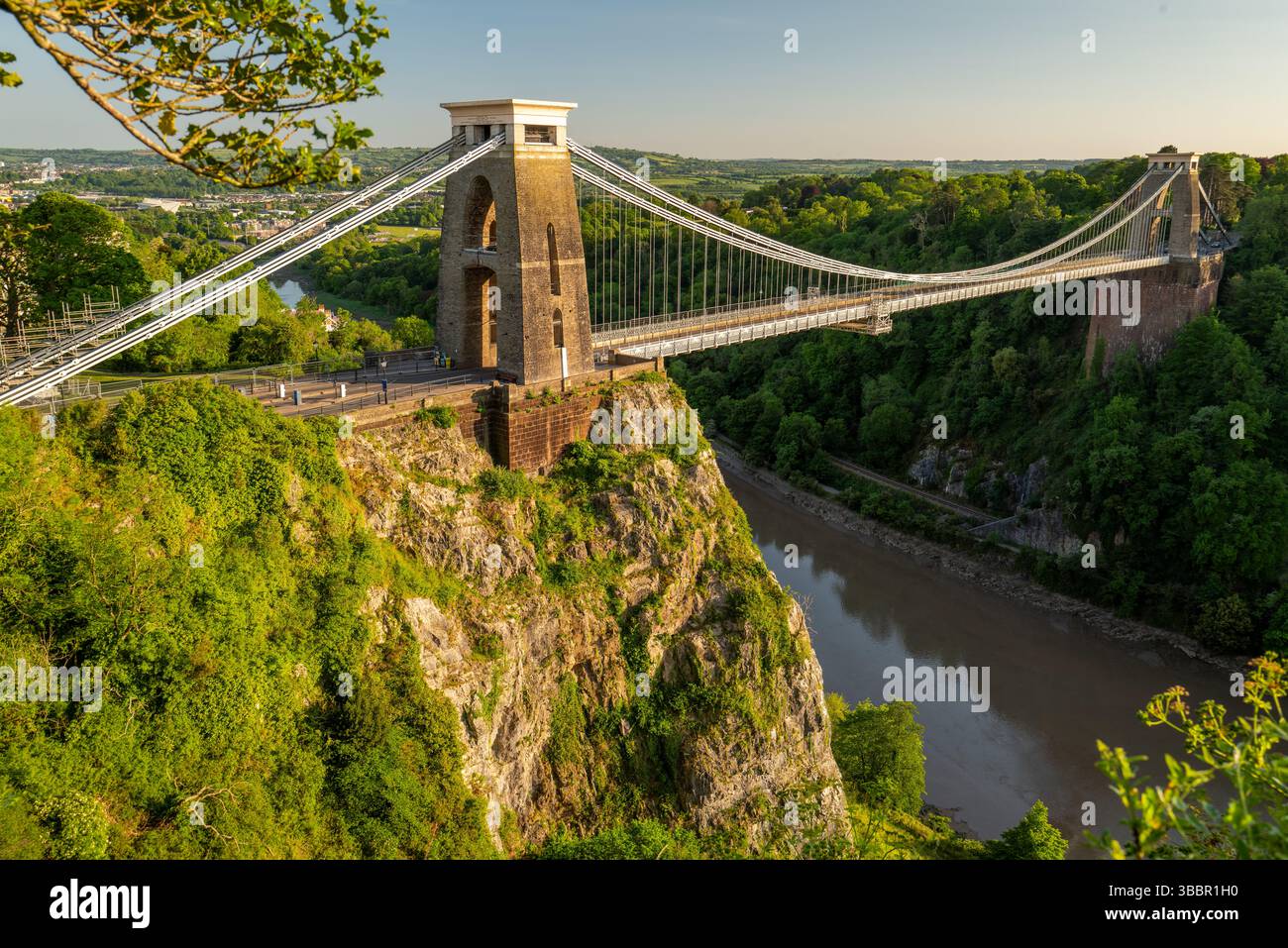 Clifton suspension bridge in the evening sun at Bristol UK Stock Photo ...