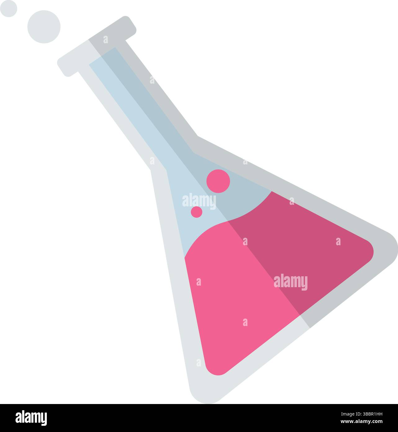 Pink chemistry lab flask. Vector illustration Stock Vector Image & Art ...