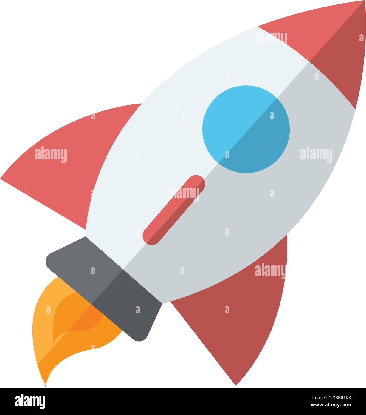 Cartoon rocket blasting. Vector illustration Stock Vector Image & Art ...